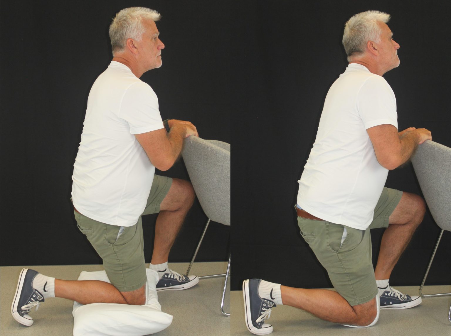 Kneeling exercise with and without a pillow - OPAL - Return to Work